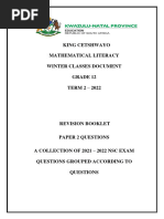 Mathematical Literacy P2 Nov 2022 Eng | PDF