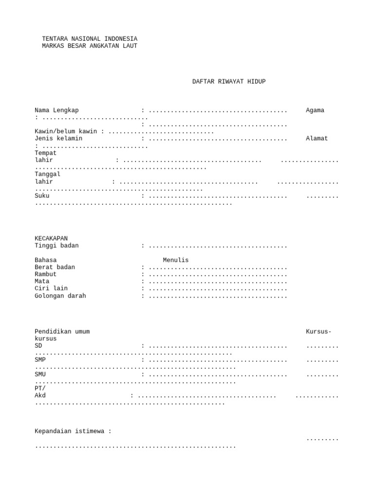 Blangko Administrasi | PDF