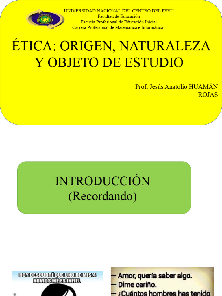 Naturaleza de La Etica, Origen, Naturaleza y Objeto de Estudio | Descargar gratis PDF ...