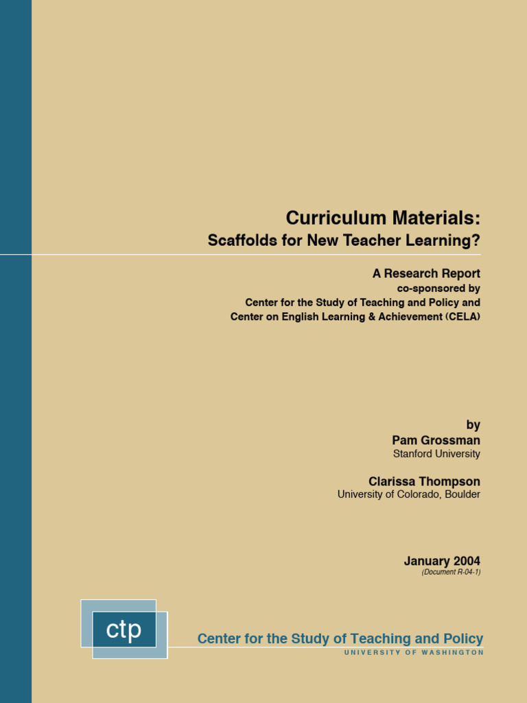 SecCurr CTPG 01 04 | PDF | Curriculum | Teachers