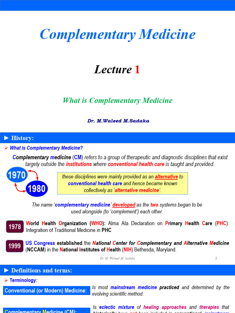 Complementary Medicine Overview | PDF | Alternative Medicine | Homeopathy