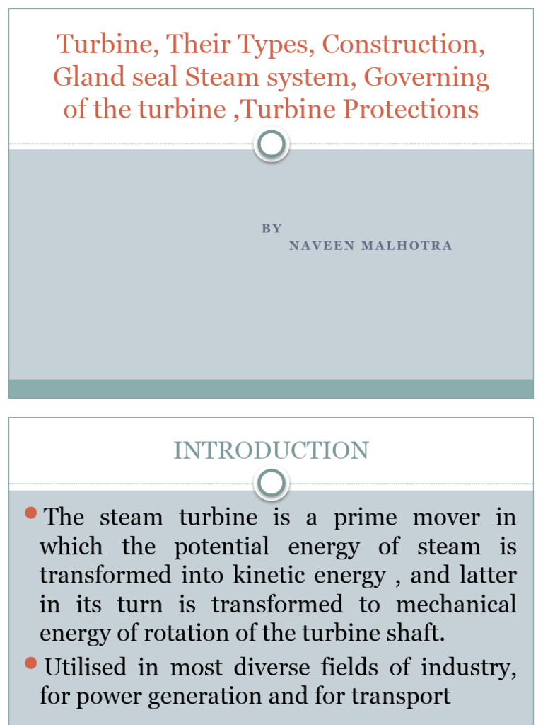 Types and Construction of Steam Turbines | PDF | Turbine | Valve