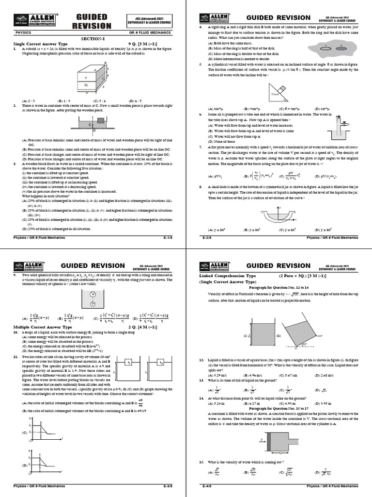 06 # GR (Fluids) - Eng | PDF | Liquids | Phases Of Matter