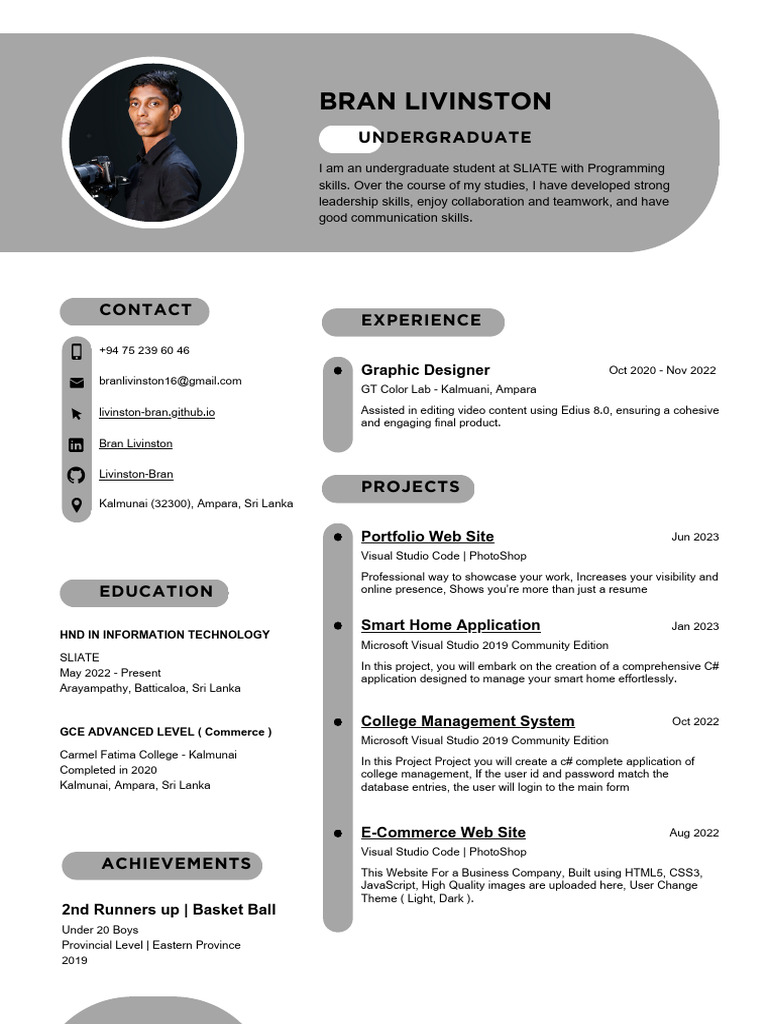 Bran Livinston CV | PDF | Web Development | Software Development