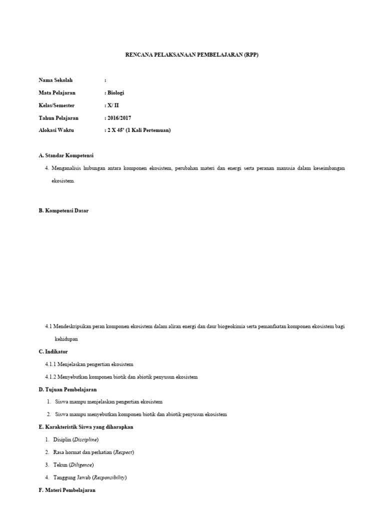 RPP Model Experiential Learning | PDF | Karier & Perkembangan