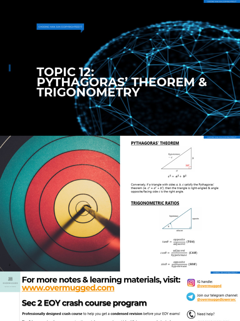 (MATH) (SEC 2) Chapter 12 - Pythagoras Theorem | PDF