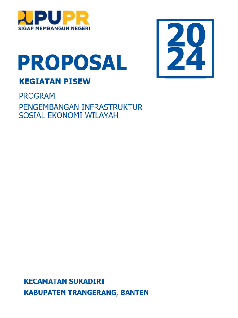 PROPOSAL KEGIATAN PISEW_KEC. SUKADIRI 2024 | PDF