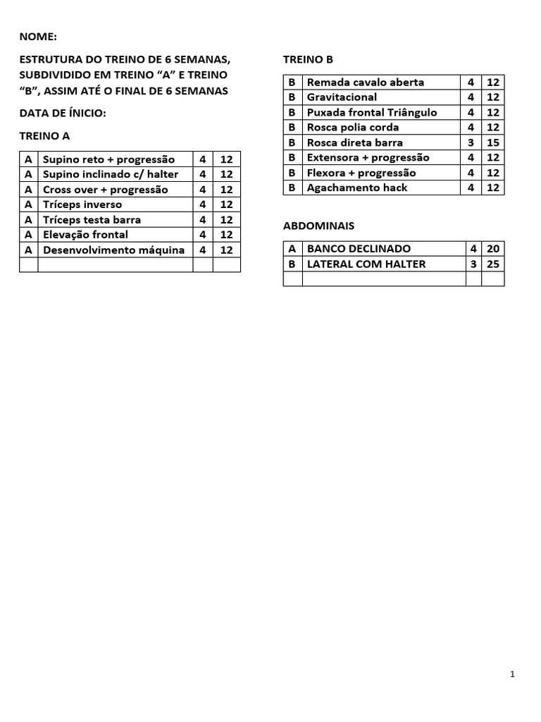 Treino masculino hipertrofia 1 2 3 4 5 6 7 8 9 10 11 12 PDF