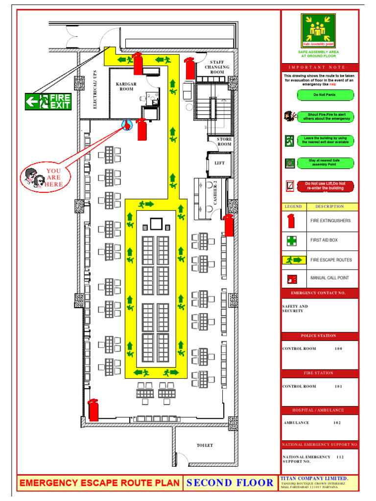 Fire Exit: YOU ARE Here | PDF | Elevator | Fires