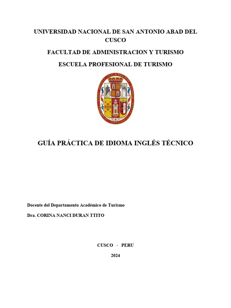 Guía Práctica de Idioma Inglés Técnico para Escuela Profesional de ...