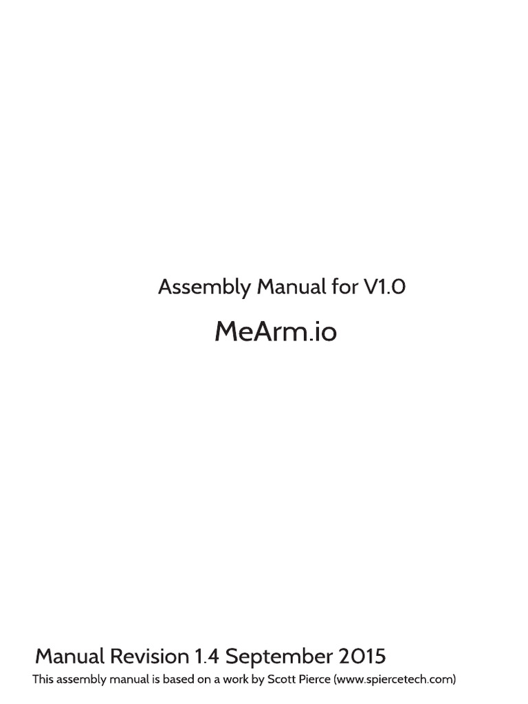 MeArm v1.0 Manual v1.4-1-2 | PDF