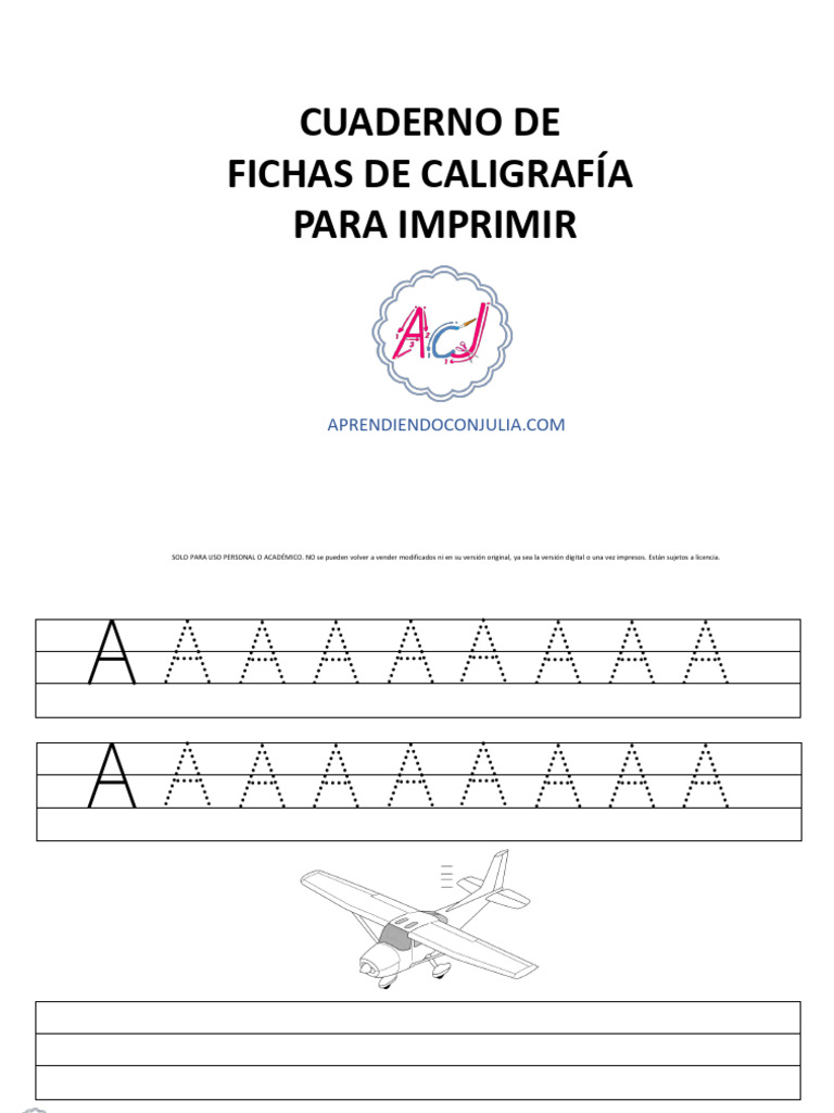 Cuaderno de Caligrafia para Imprimir | PDF