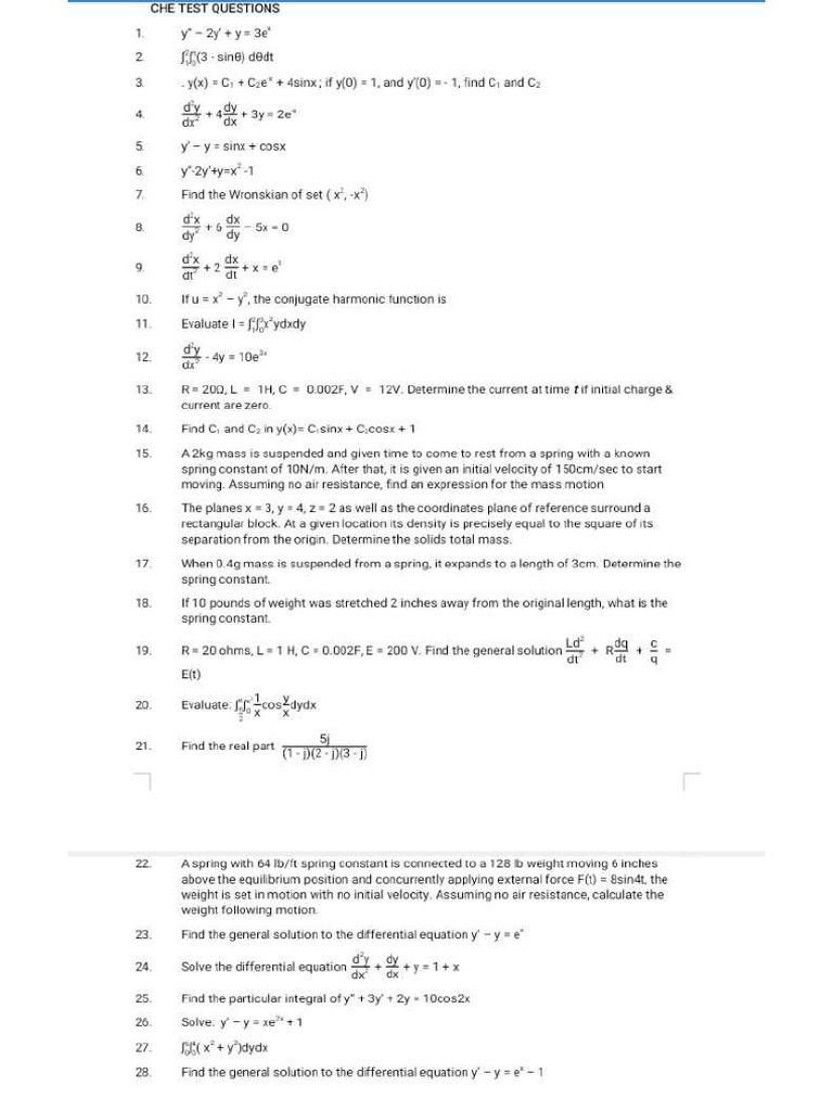 (Achiever) Che 264 Test Solution | PDF