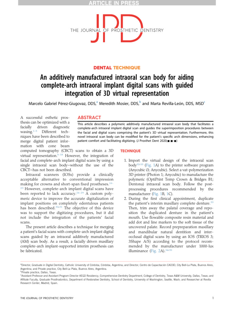 Advanced Intraoral Scan Techniques | PDF | Dental Implant | Dentistry Branches
