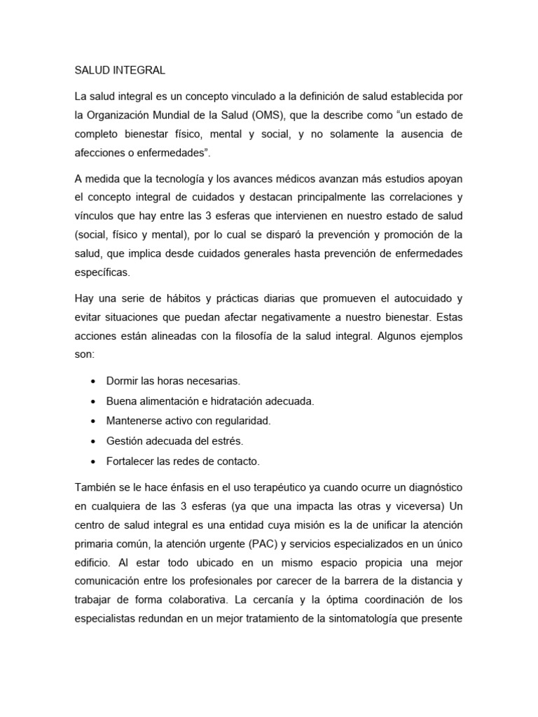 Salud Integral | PDF