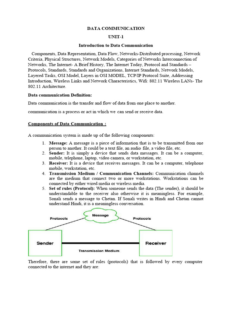 DC UNIT-1 | PDF | Network Topology | Computer Network