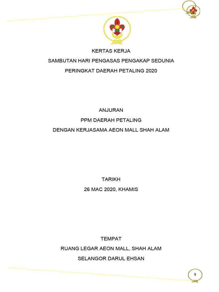 Kertas Kerja Founders Day | PDF