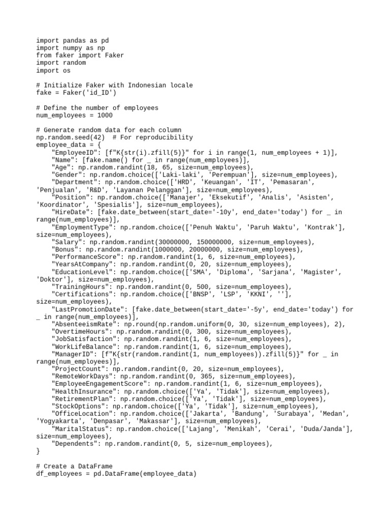 Code Tugas Analitika Data | PDF | Data Analysis | Computer Programming