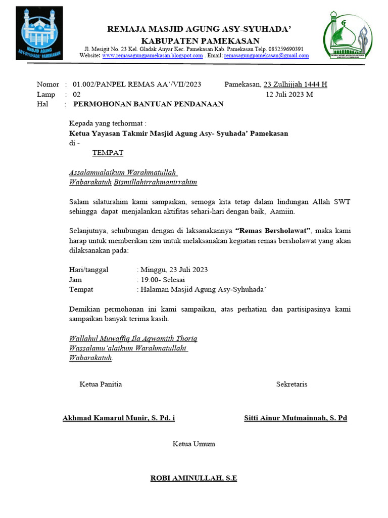 PROPOSAL PENDANAAN New | PDF