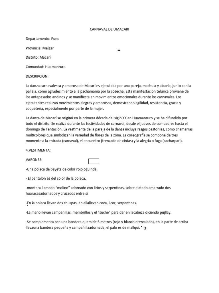 Carnaval de Macarí | PDF | Carnaval