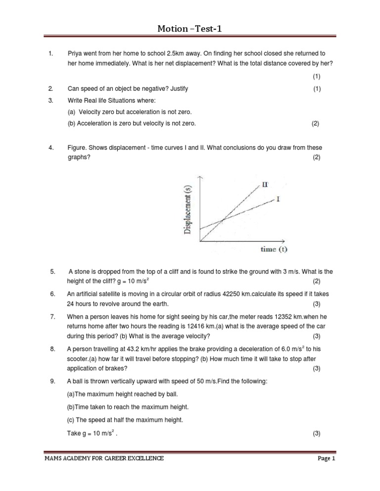 Motion Problems and Solutions Guide | PDF | Science & Mathematics