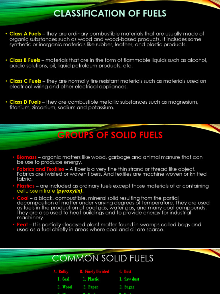 C. Classification of Fuel | PDF | Combustion | Fuels