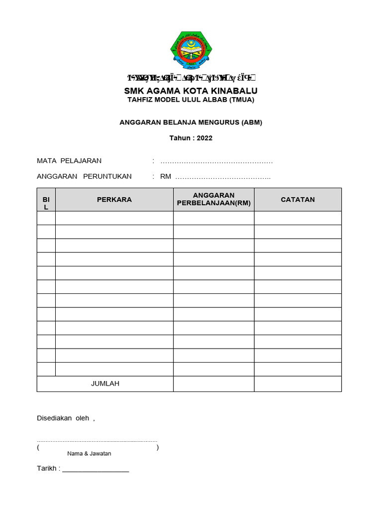 6 Anggaran Belanja Mengurus Panitia | PDF