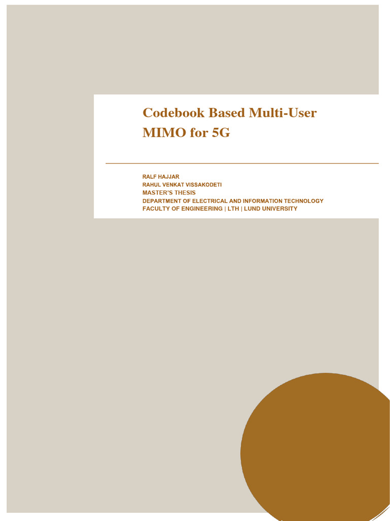 Codebook Base Type II For Multi User MIMO Ericson | PDF | Mimo | Radio Technology