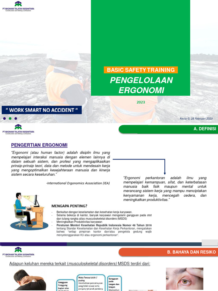 Pengelolaan Ergonomi | PDF