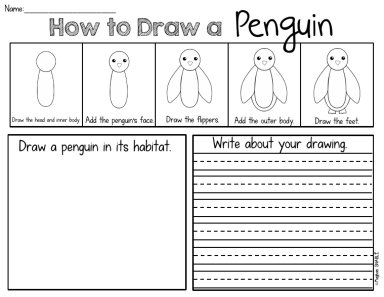 How To Draw A Penguin | PDF
