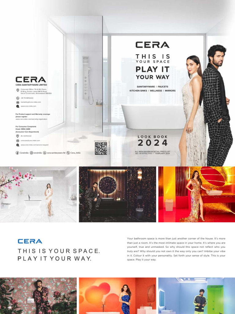 CERA LUXE CERA Look Book For Website - 0 | PDF | Sink | Shower