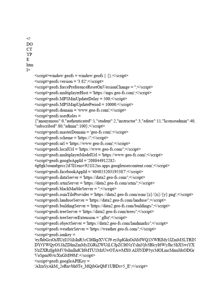 GeoFS SOURCE CODE | PDF | Computing