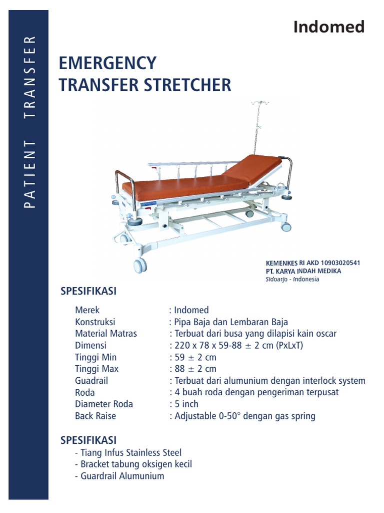 Emergency Transfer Stretcher: Indomed | PDF