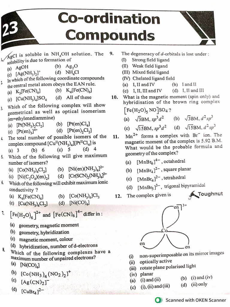 Coordination Compounds | PDF
