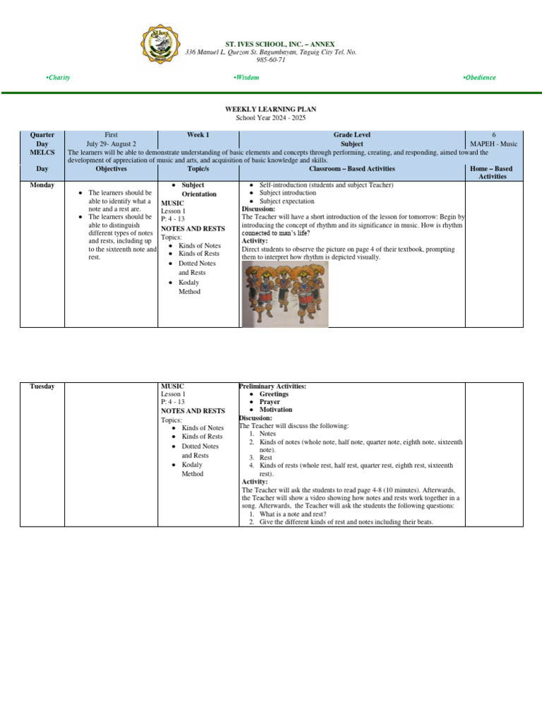 Q1 - WLP - Mapeh 6 | PDF | Physical Education | Physical Fitness