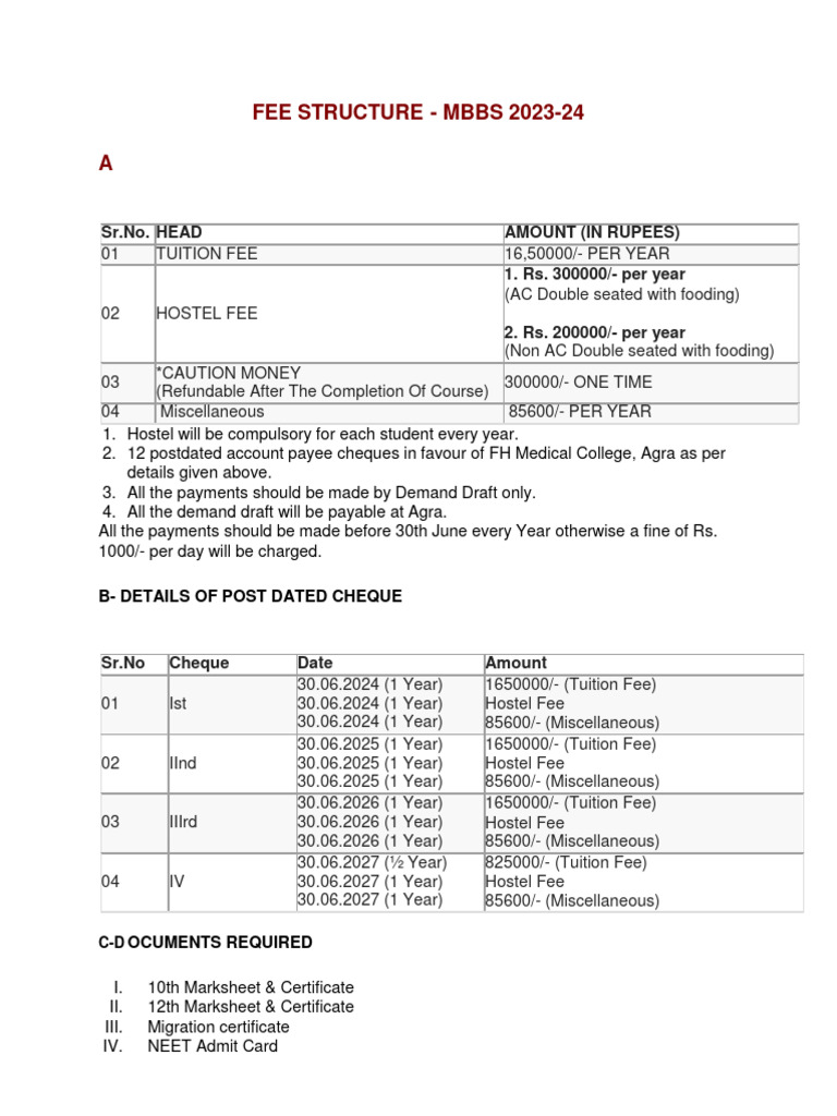 Ug Fee Structure | PDF | Cheque | Payments