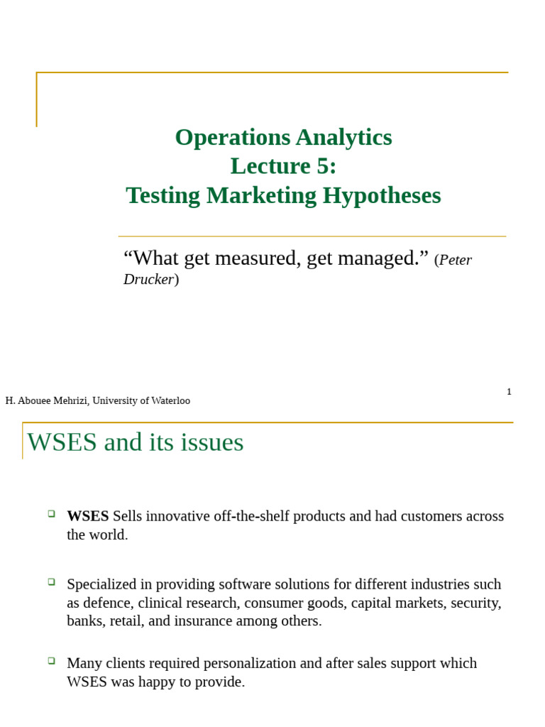 Lecture 5 Testing Marketing Hypotheses 2020 | PDF | P Value ...