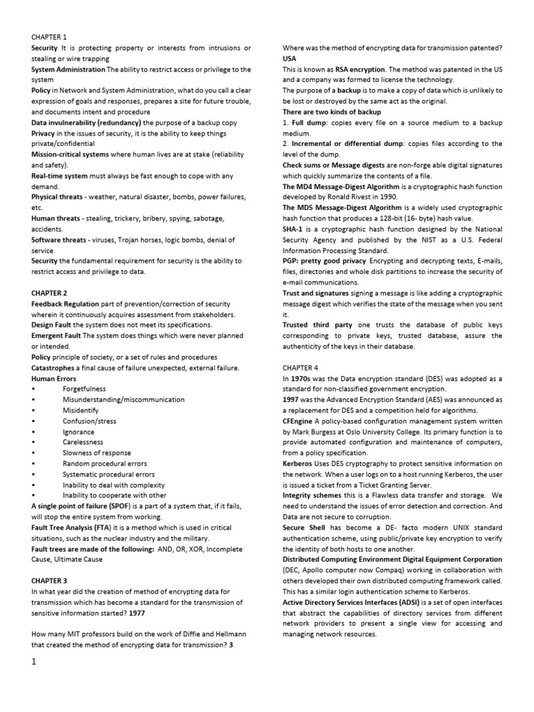 System Sec Reviewer | PDF | Transport Layer Security | Security