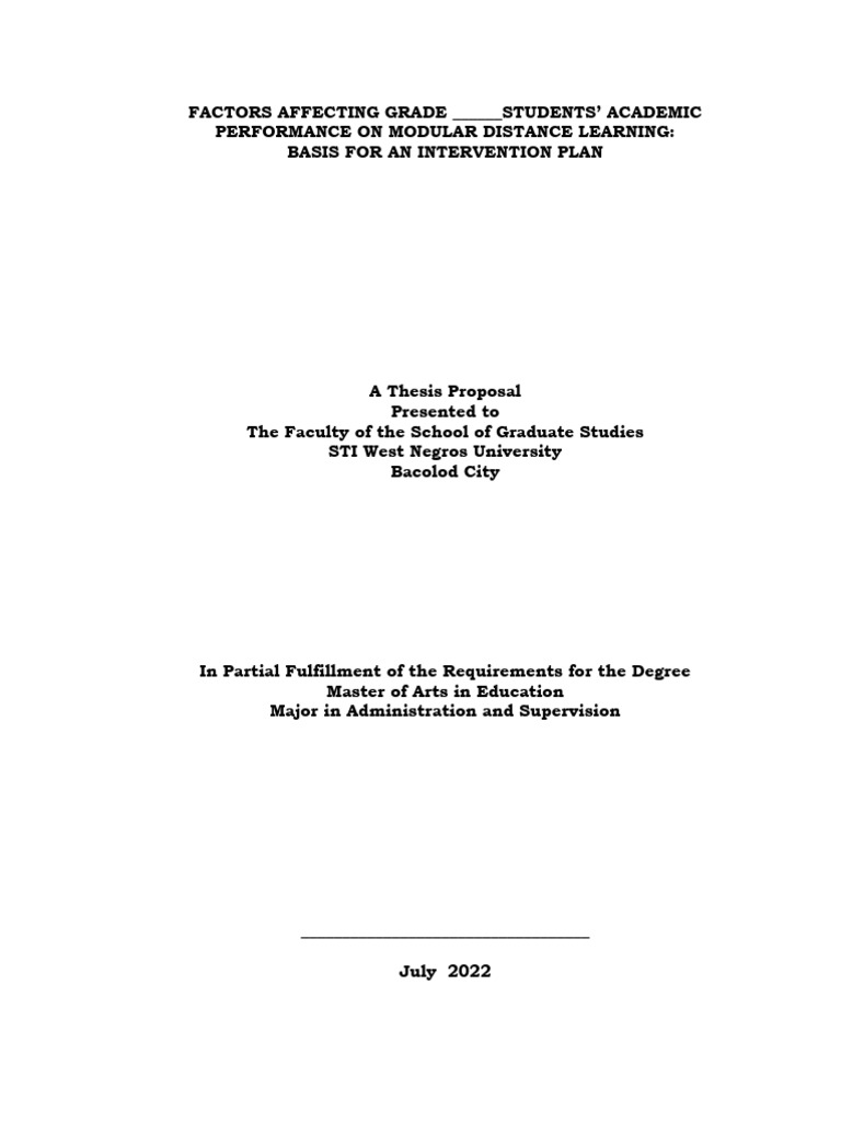 Sample THESIS CHAPTERS 1 3 | PDF | Learning | Teachers