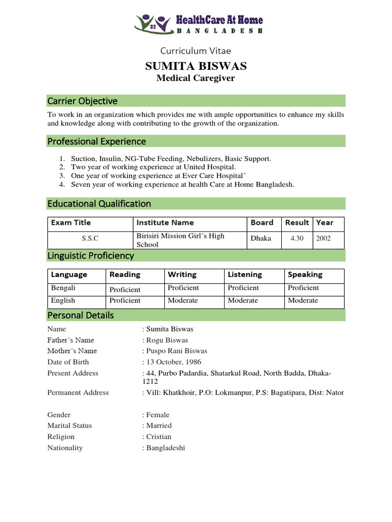 CV_of Sumita Biswas | PDF