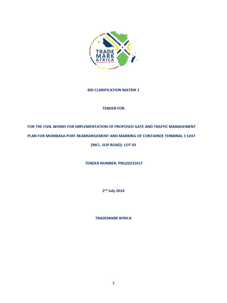 PRQ20231617 Clarification Matrix 1 | PDF | Request For Proposal | Business