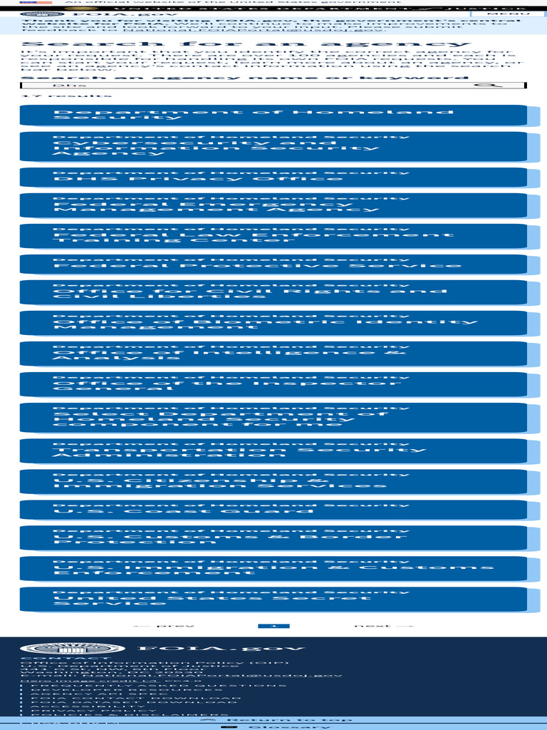 FOIA - Gov - Freedom of Information Act Search For An Agency | PDF ...