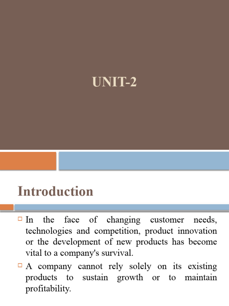 Unit 2-1 | PDF | New Product Development | Innovation