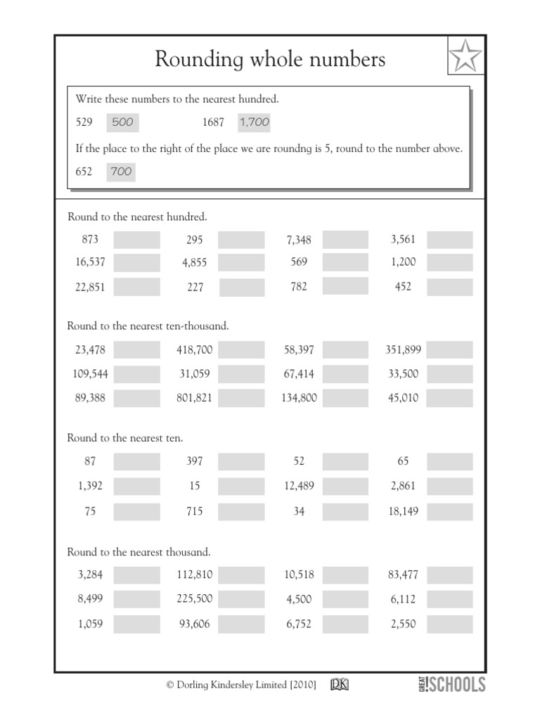 Rounding Whole Numbers: © Dorling Kindersley Limited (2010) | PDF