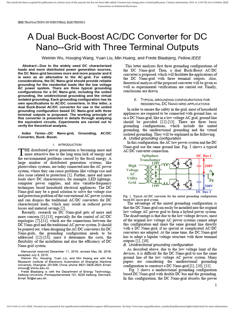 Nanogrid | PDF | Rectifier | Alternating Current