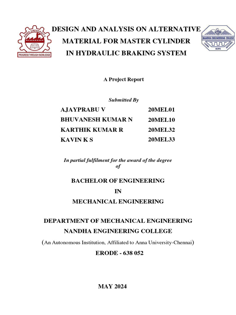 Phase 2 Final Report Pdf Brake Ultimate Tensile Strength