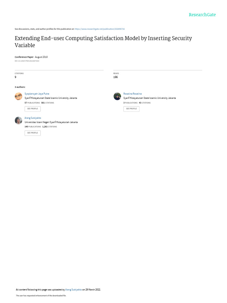 45.CITSM - 2018 Aang Rosalina 2 | PDF | Validity (Statistics) | Factor Analysis