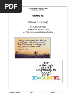 Paper 2 Sepedi HL Grade 10 Study Guide | PDF