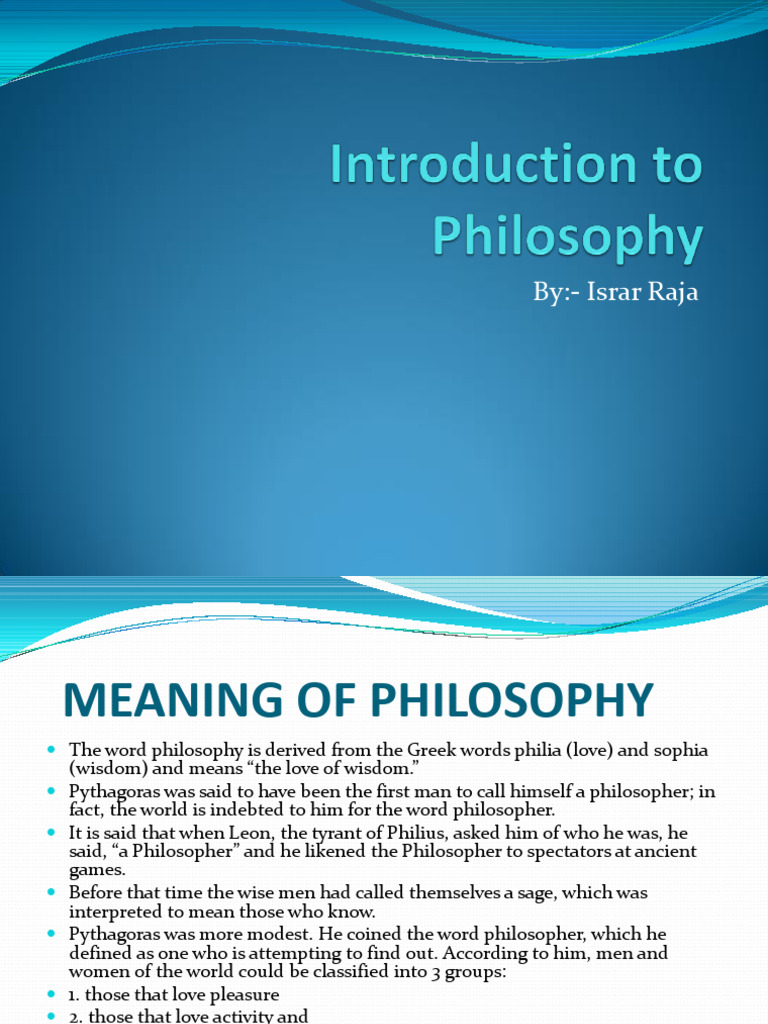 Understanding Philosophy: Meaning & Nature | PDF | Epistemology ...