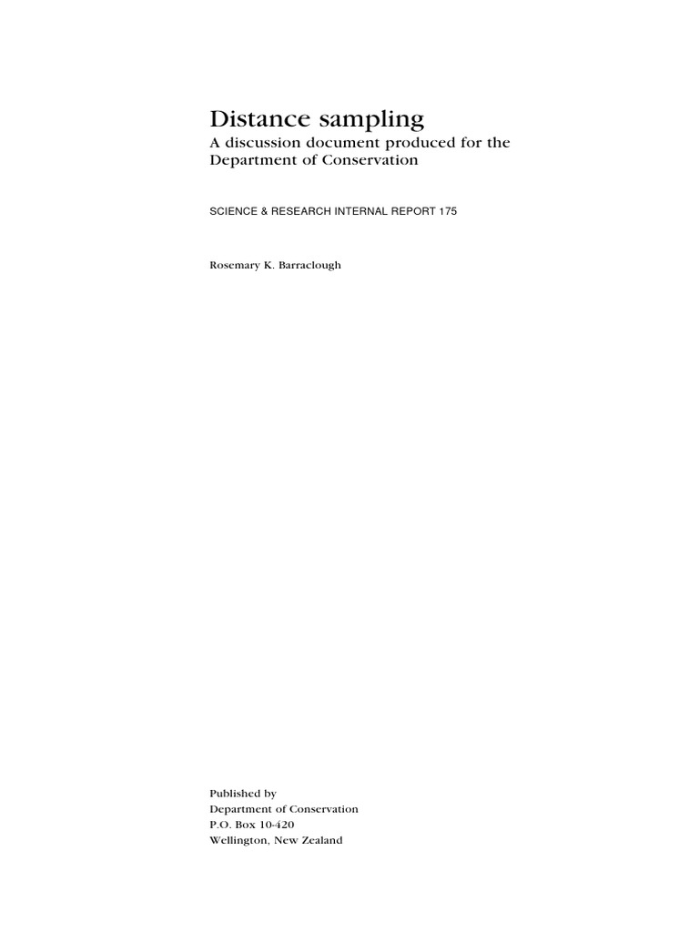 Distance Sampling Discussion | PDF | Sampling (Statistics)